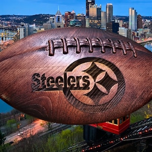 Pittsburgh Steelers Hand Carved Football Plaque - Etsy
