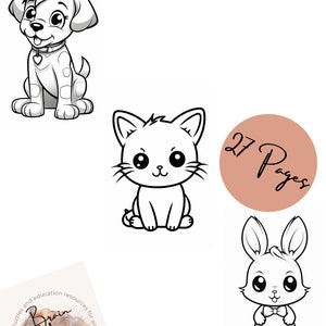 Printable Colouring Sheets- Pets Collection 1 (27 Pages) DIGITAL ...
