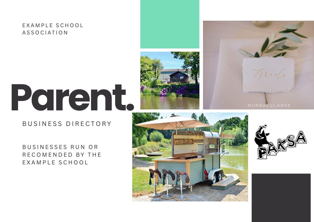 PTA Business Directory Template Canva | School Fundraiser Sponsor Book ...