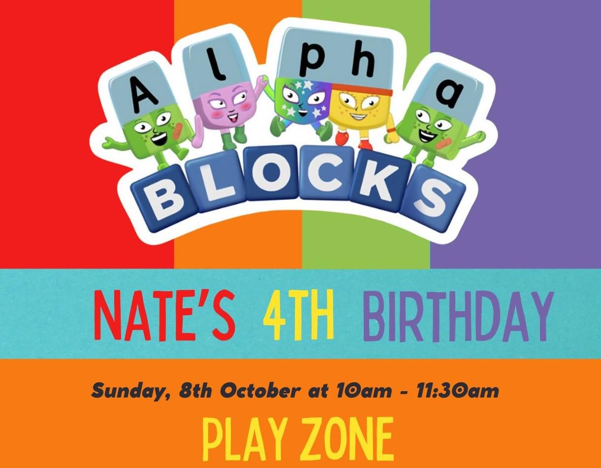 Editable Alphablocks Birthday Invitation | Alphablocks Invite ...