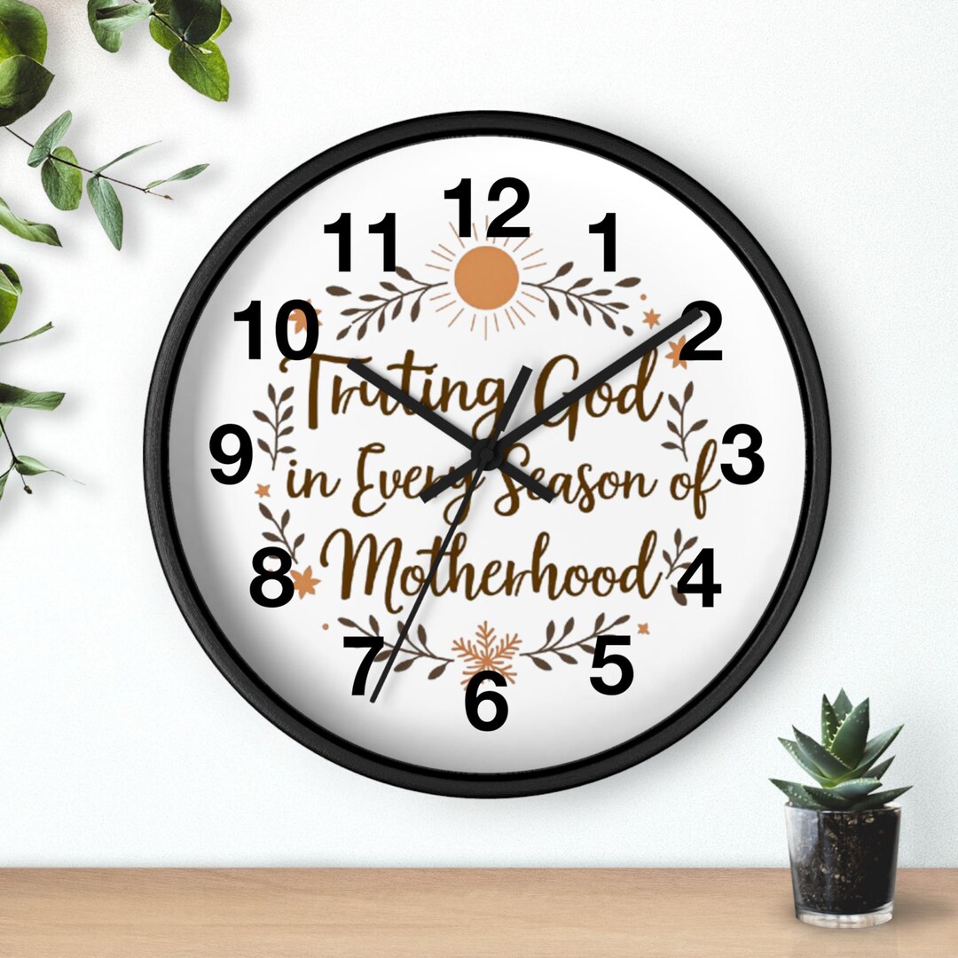 Trusting God in Every Season of Motherhood Inspirational Christian Wall ...