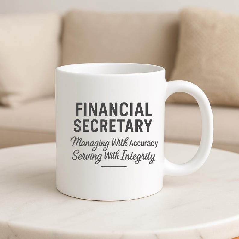 Financial Secretary Mug – Church Ministry Appreciation Gift - Etsy