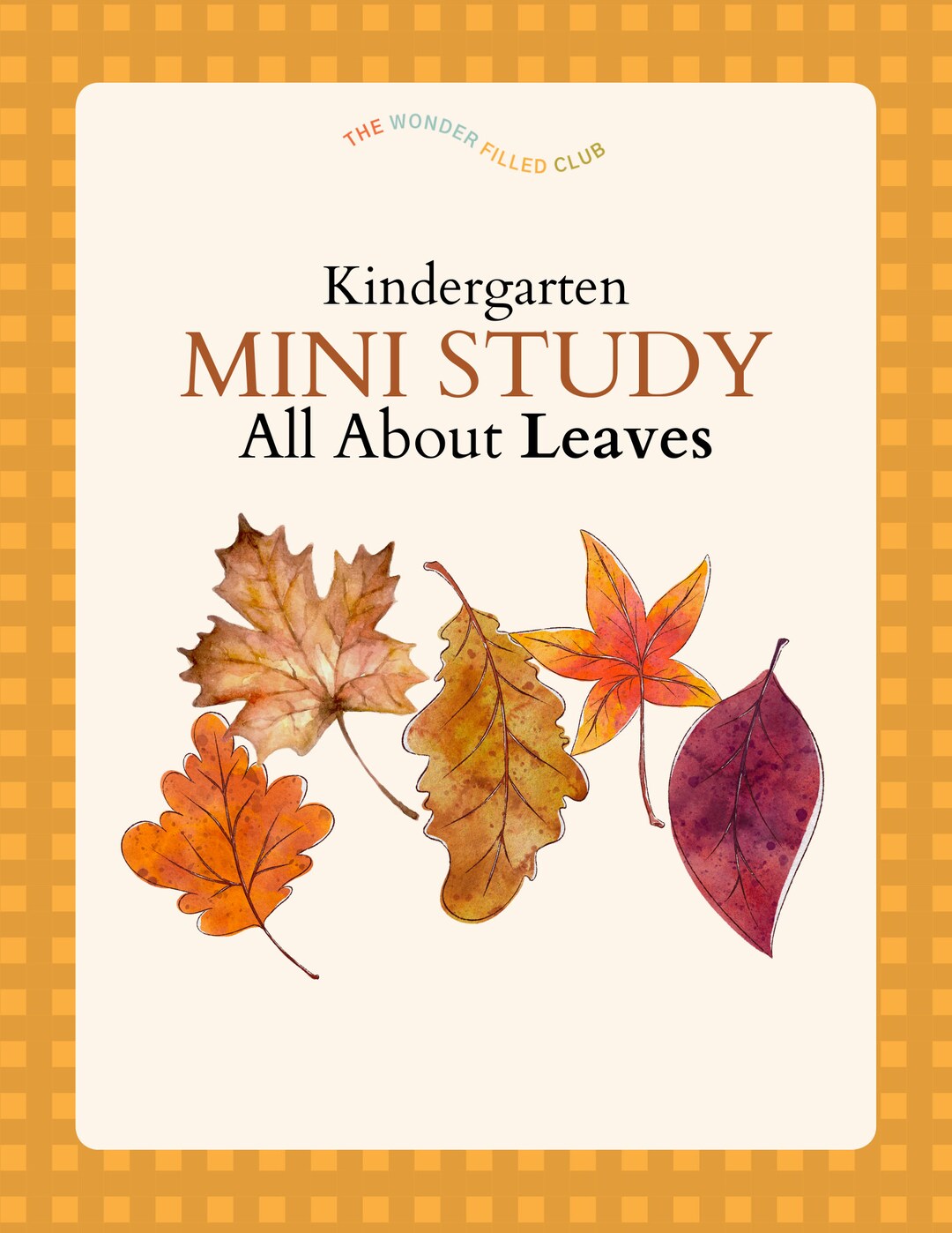 Autumn Leaves Mini Study - Fall Leaves Printable Activity - September ...