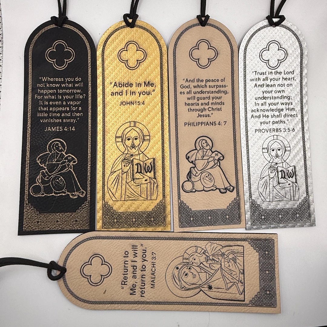 Leather Bible Bookmark – Personalized With Your Choice of Scripture or ...