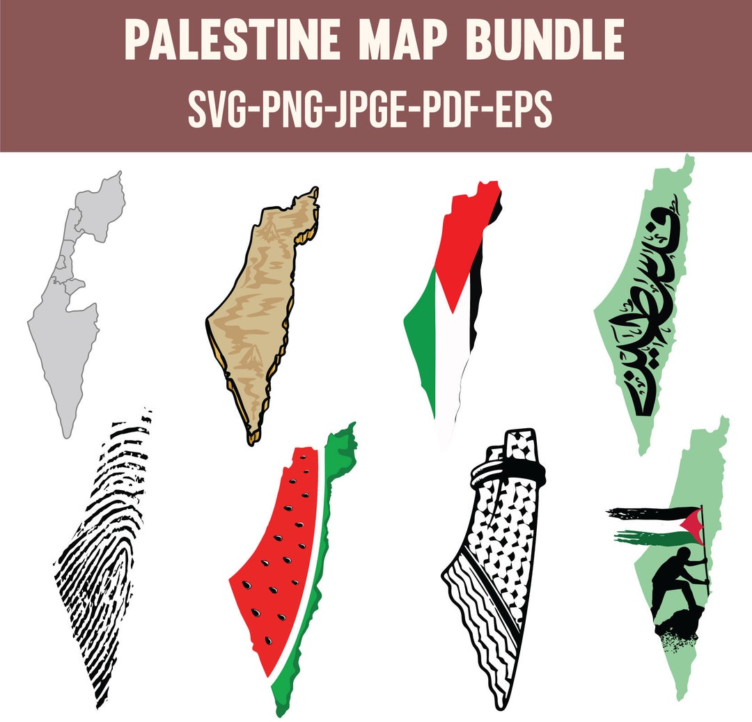 Palestine Bundle Svg, Palestine Maps Digital Designs, Cricut Files ...