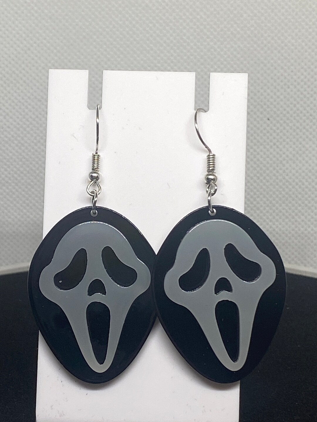 Glow in the Dark Ghostface Scream Earrings - Etsy
