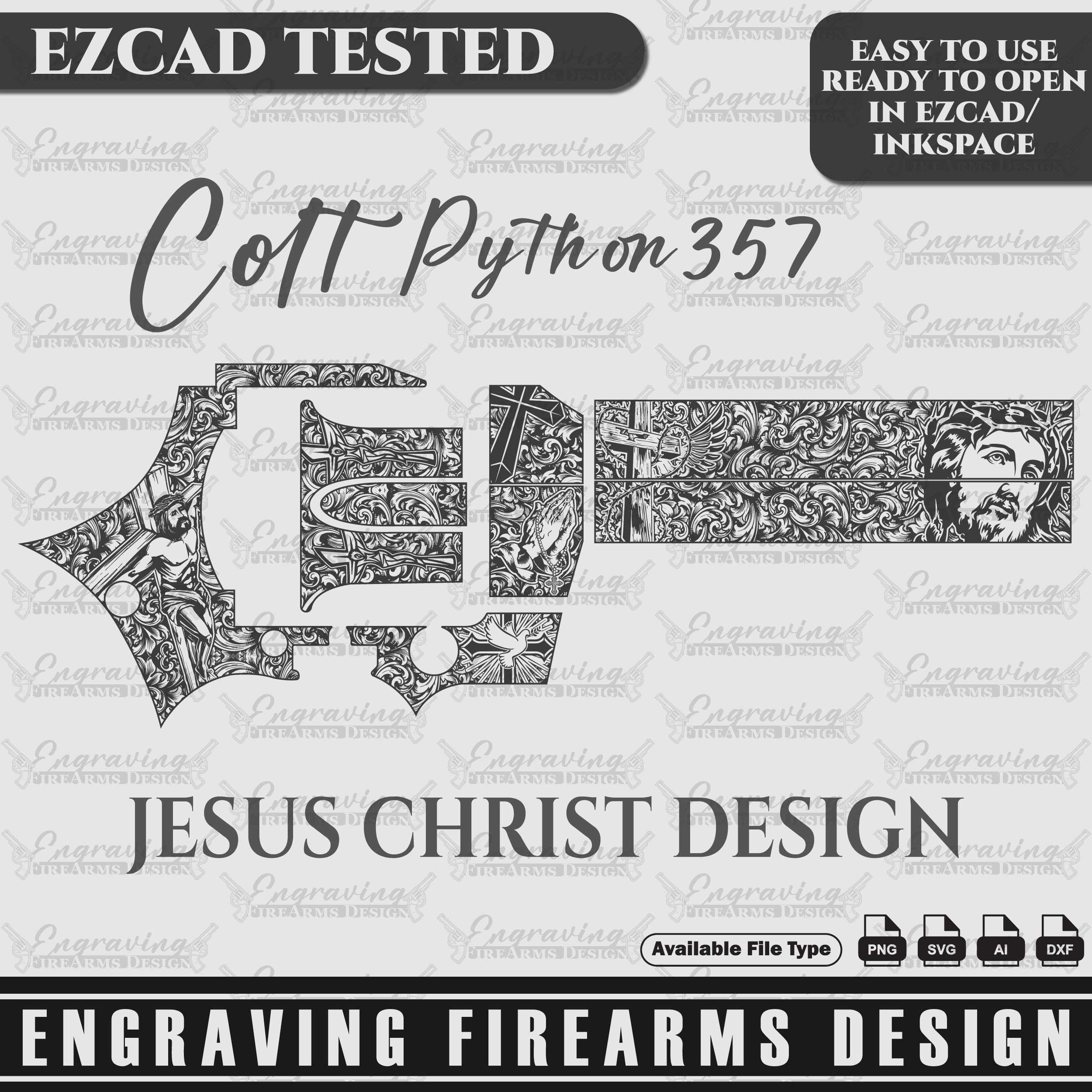 Engraving Firearms Design Colt Python 357 Jesus Design - Etsy