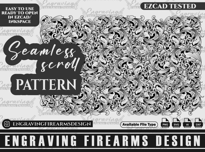 Engraving Firearms Design Seamless Scroll Pattern Full Build - Etsy