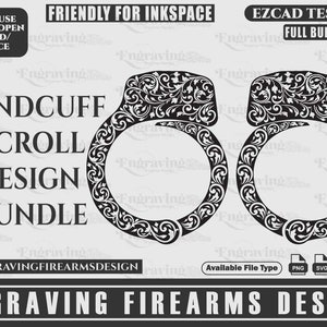 Handcuff Scroll Design: 7 Pcs Laser Cut File (digital Download) - Etsy