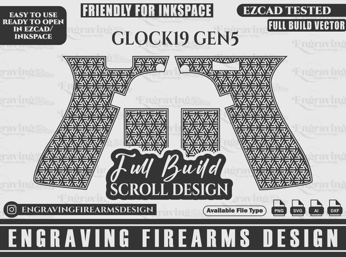 Engraving Firearms Design Glock19 Gen5 Lower Part,stippling Pattern ...