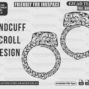 Handcuff S&W M100-1 Scroll Design Svg,lasercut,laserengraving ...