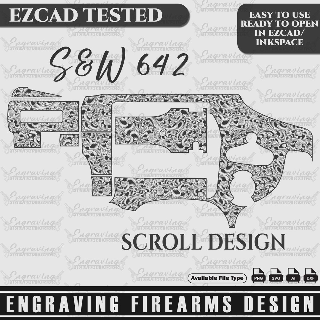 Engraving Firearms Design Springfield 642 Scroll Design - Etsy