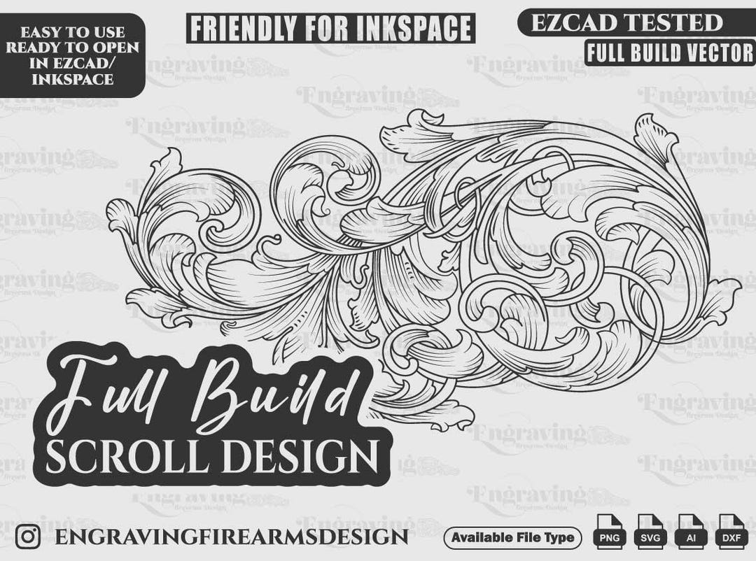 Scroll Pattern Design Svg,lasercut,engravingfiles,scrolldesign ...