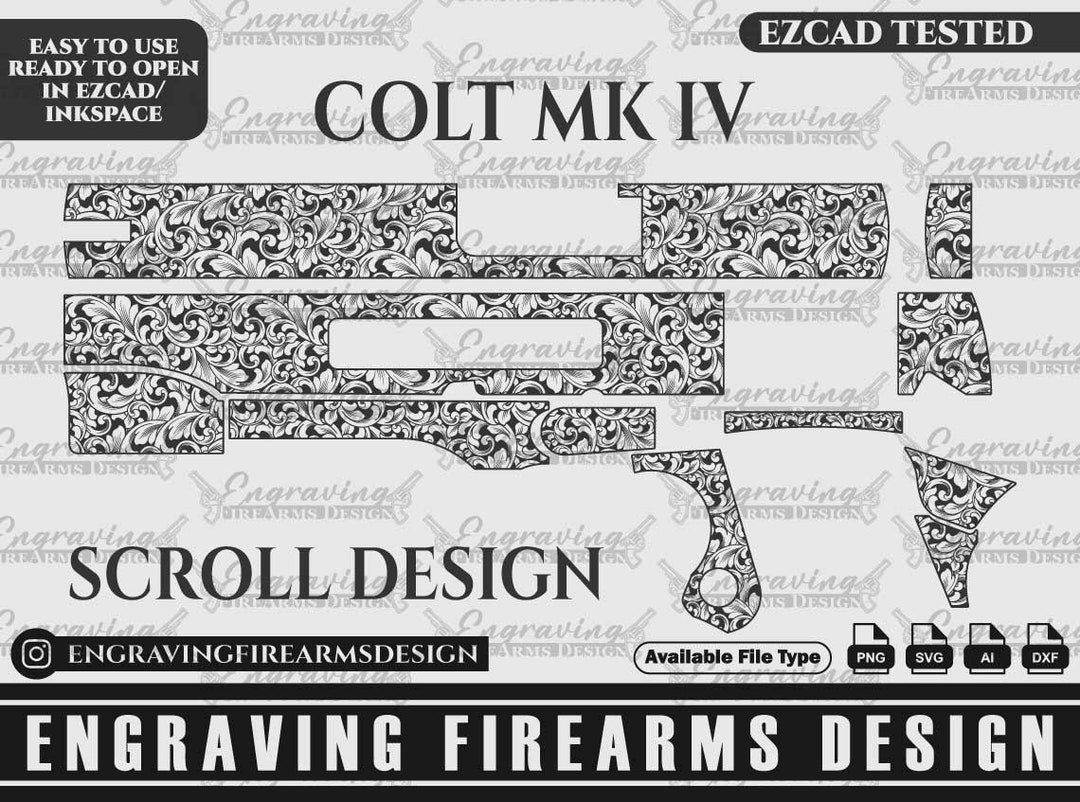 Engraving Firearms Design Colt MK IV Scroll Design - Etsy