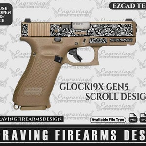 Engraving Firearms Design Glock 19x Gen5 Scroll Design - Etsy