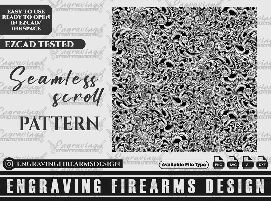 Engraving Firearms Design Filigree Scroll Pattern - Etsy