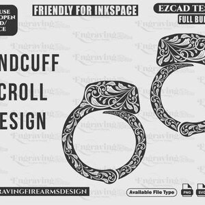 Handcuff S&W M100-1 Scroll Design Svg,lasercut,laserengraving ...