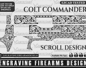Mechanical Gear Pattern, Laser Engraving Design for Colt Commander Gun ...