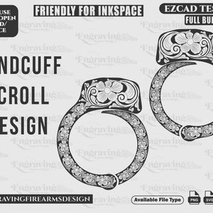 Handcuff S&W M100-1 Scroll Design Svg,lasercut,laserengraving ...