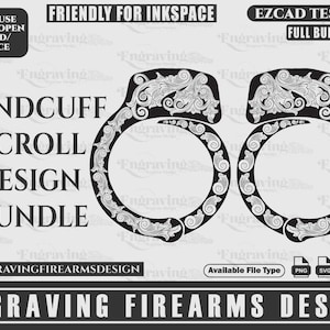 Handcuff Scroll Design: 7 Pcs Laser Cut File (digital Download) - Etsy
