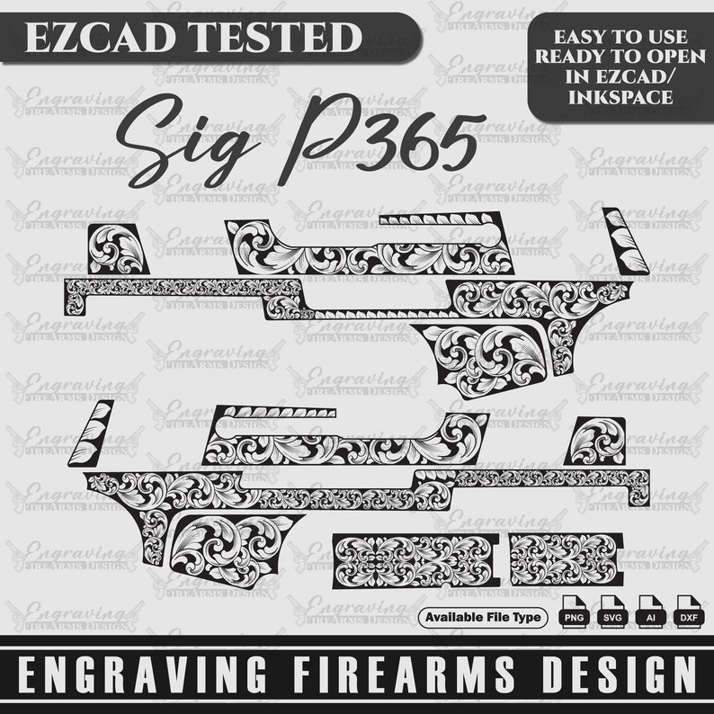 Engraving Firearms Design SIG P365 Scroll Design - Etsy