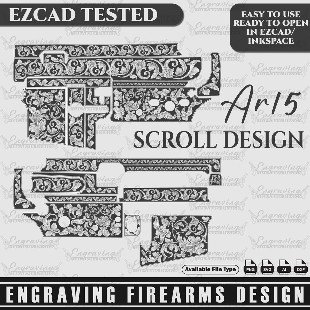 Engraving Firearms Design AR15 Scroll Design - Etsy