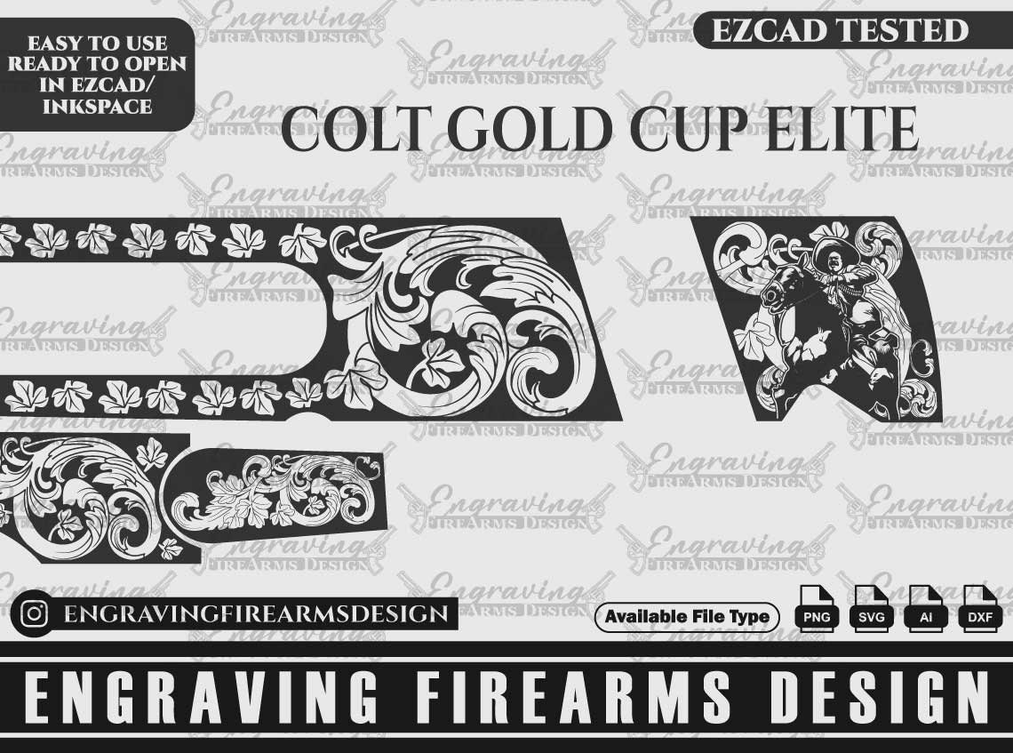 Engraving Firearms Design Colt Gold Cup Elite 38 Super Pancho Design - Etsy