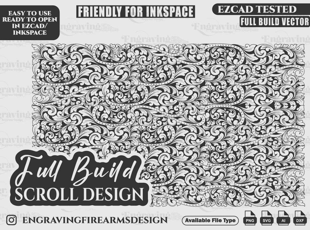 Seamless Scroll Pattern Svg,lasercut,laserengraving,fiberlaser ...