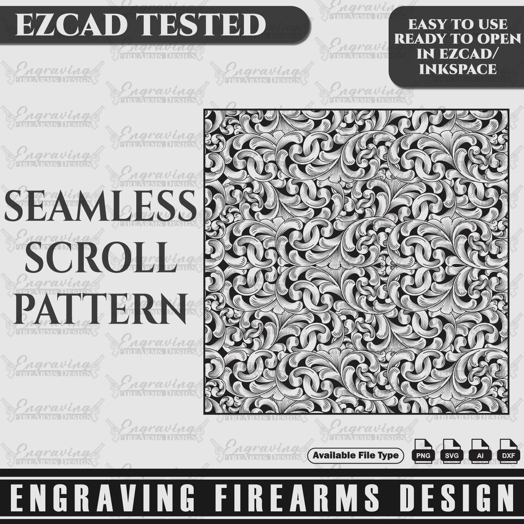 Engraving Firearms Design Seamless Scroll Pattern - Etsy