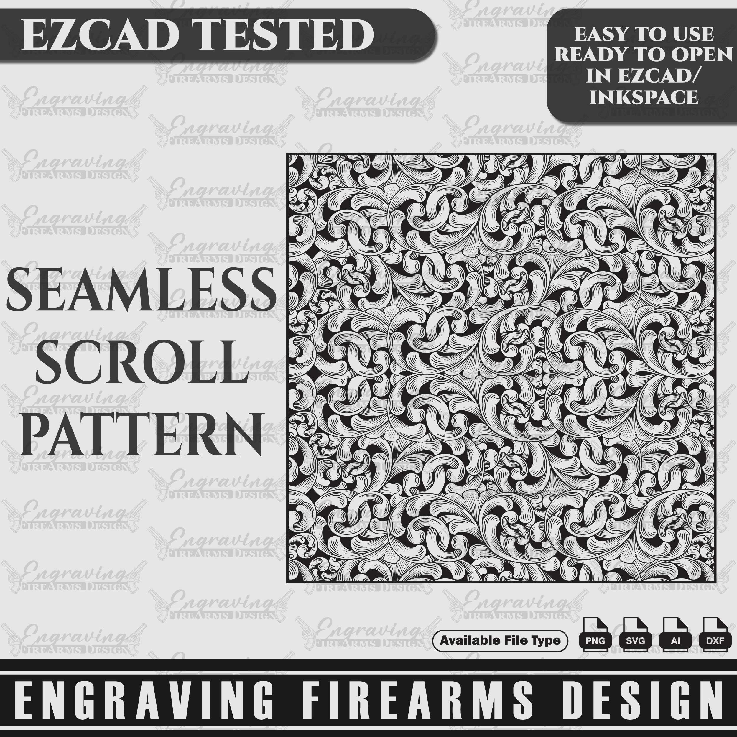 Engraving Firearms Design Seamless Scroll Pattern - Etsy