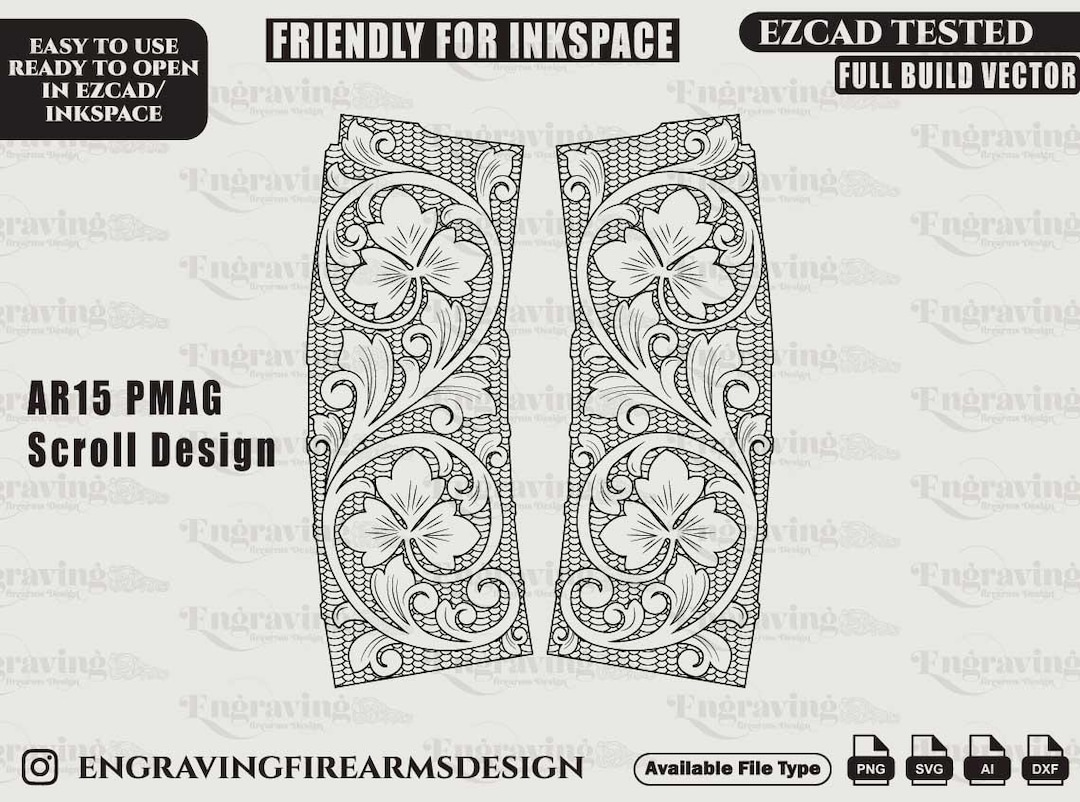 PMAG Scrolling Pattern Design Svg,lasercut,laserengraving,fiberlaser ...