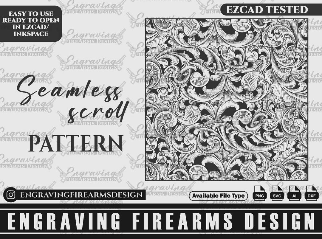 Engraving Firearms Design Seamless Scroll Pattern - Etsy