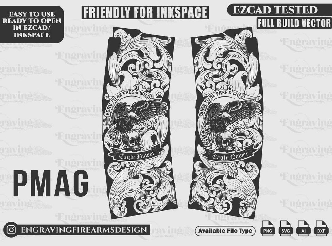 PMAG Scrolling Design Svg,lasercut,laserengraving,fiberlaser ...
