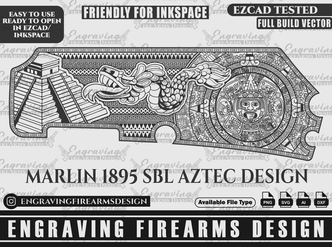 Engraving Firearms Design Marlin 1895 SBL AZTEC Design - Etsy