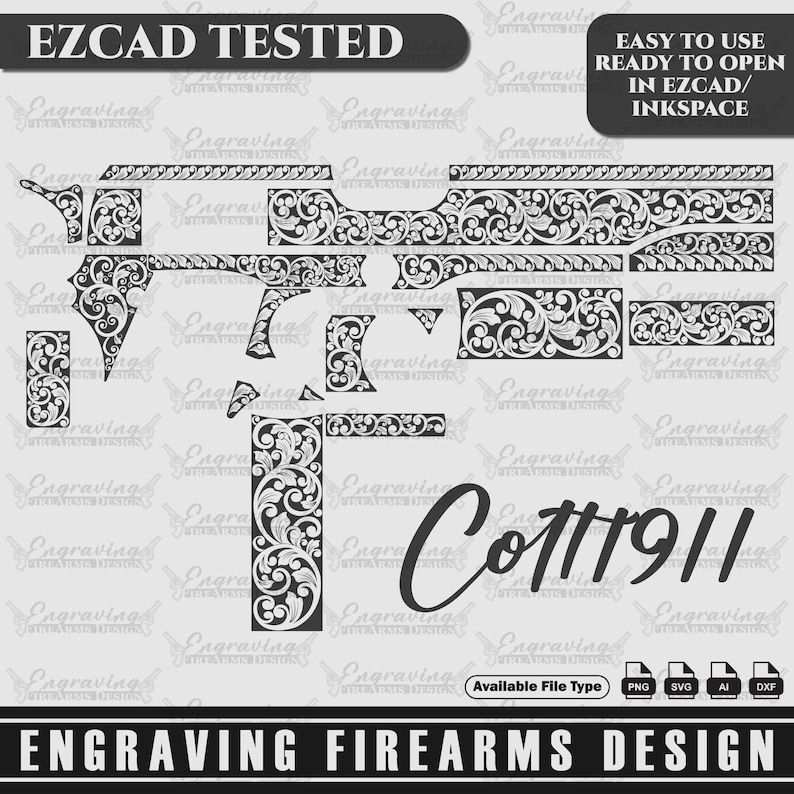 Engraving Firearms Design Colt Scroll Design Final - Etsy
