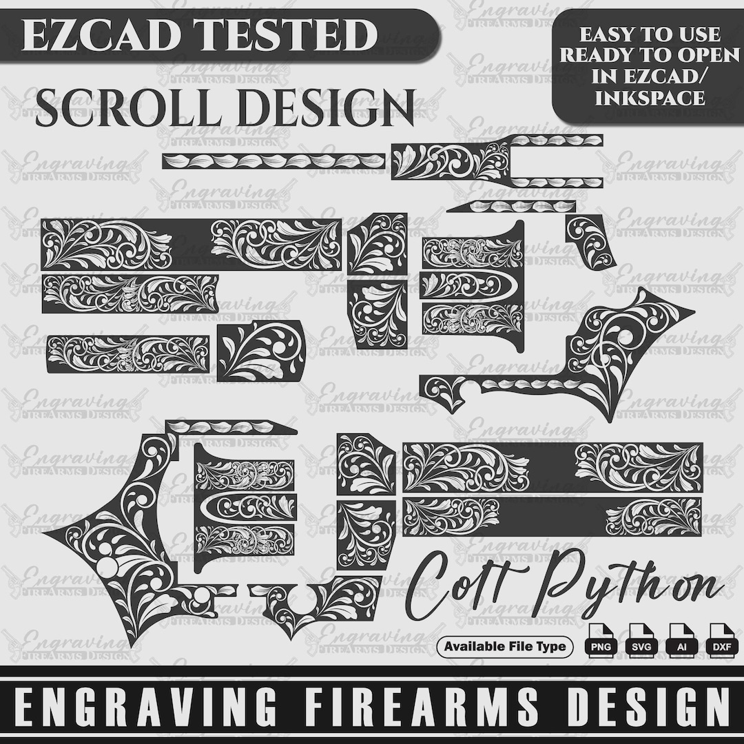 Engraving Firearms Design Colt Python 357 Magnum Scroll Design - Etsy