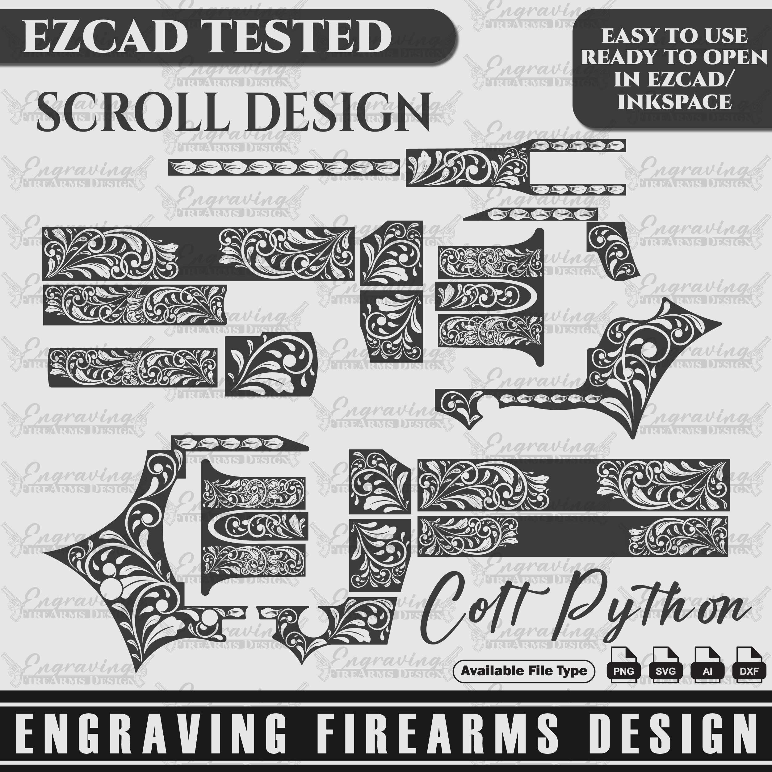 Engraving Firearms Design Colt Python 357 Magnum Scroll Design - Etsy