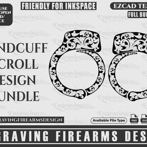 Handcuff Scroll Design: 7 Pcs Laser Cut File (digital Download) - Etsy