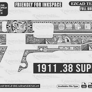 1911 38 Super Rockisland Aztec Design Svg,lasercut,laserengraving ...