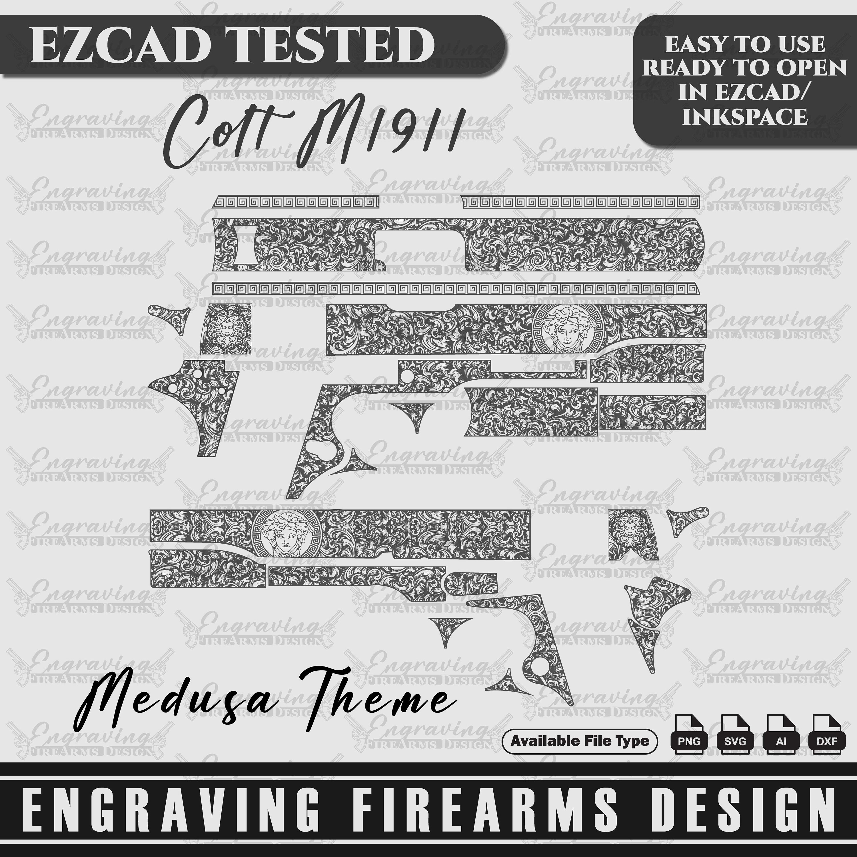 Engraving Firearms Design Colt M1911 Scroll Design - Etsy