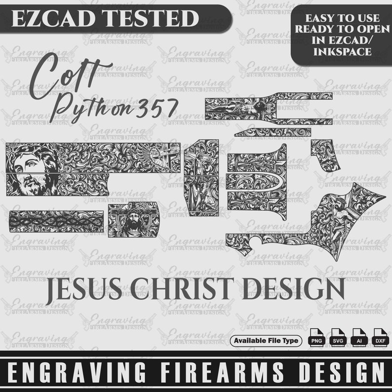 Engraving Firearms Design Colt Python 357 Jesus Design - Etsy