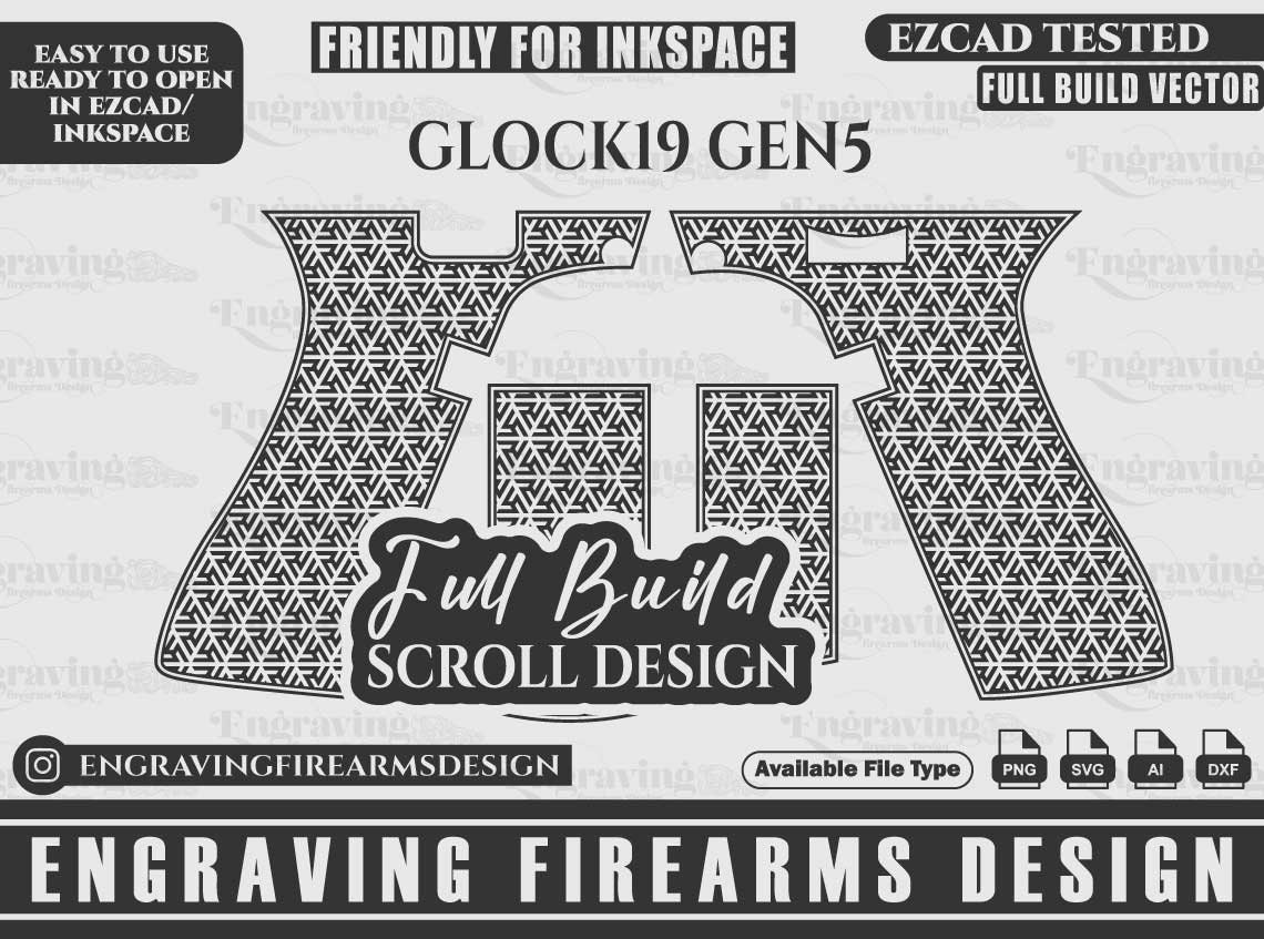 Engraving Firearms Design Glock19 Gen5 Lower Part,stippling Pattern ...