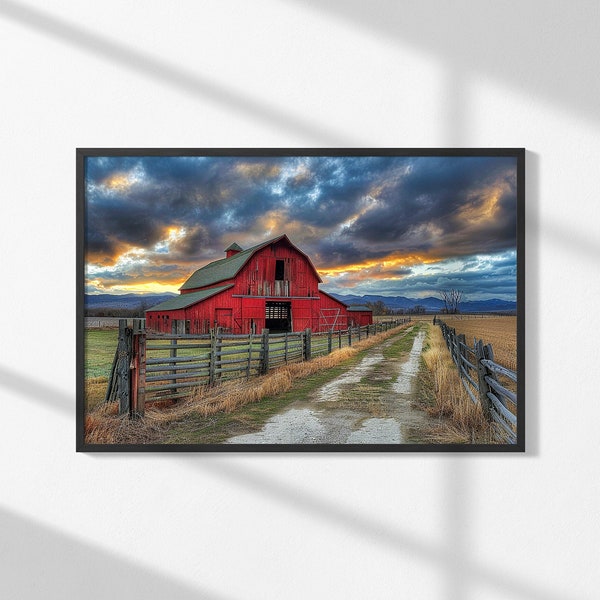 Red Barn Prints - Etsy