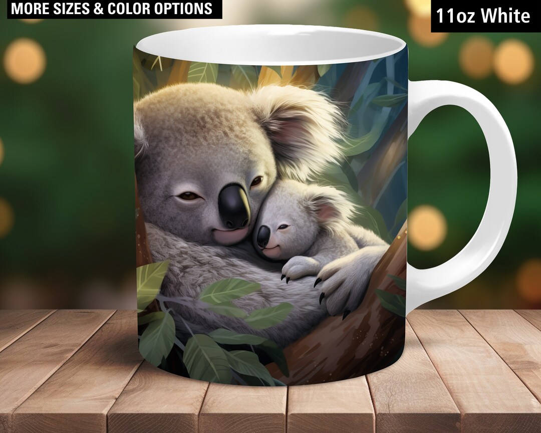 Koala Coffee Mug Nature-themed Coffee Cup Birthday Gift Animal Lover ...