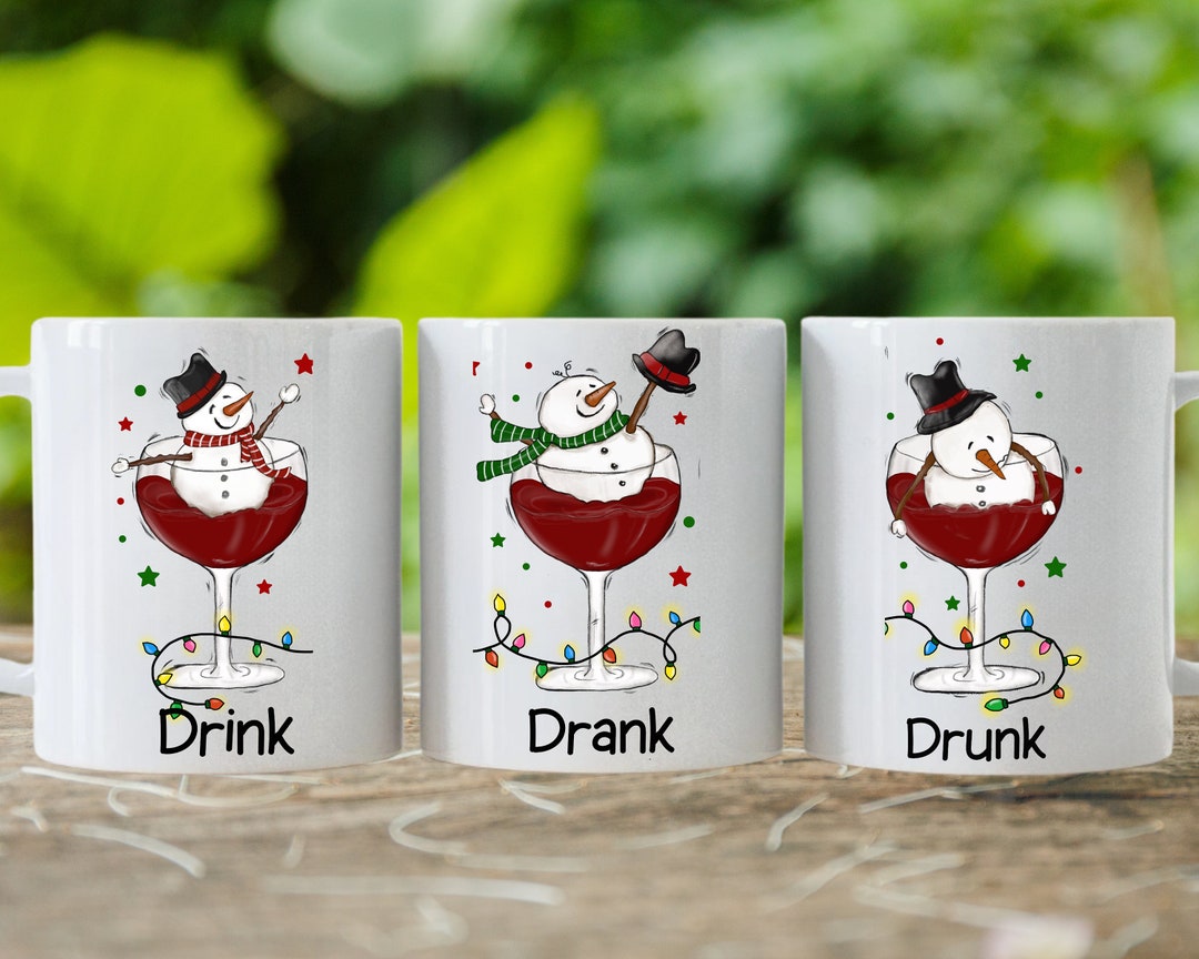 11oz Tipsy Snowman Coffee Mug Snowman Coffee Cup Snowman - Etsy
