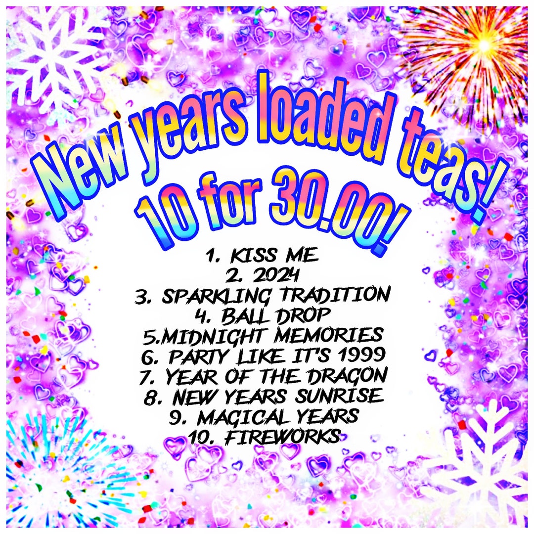 New Years Theme Loaded Tea - Etsy