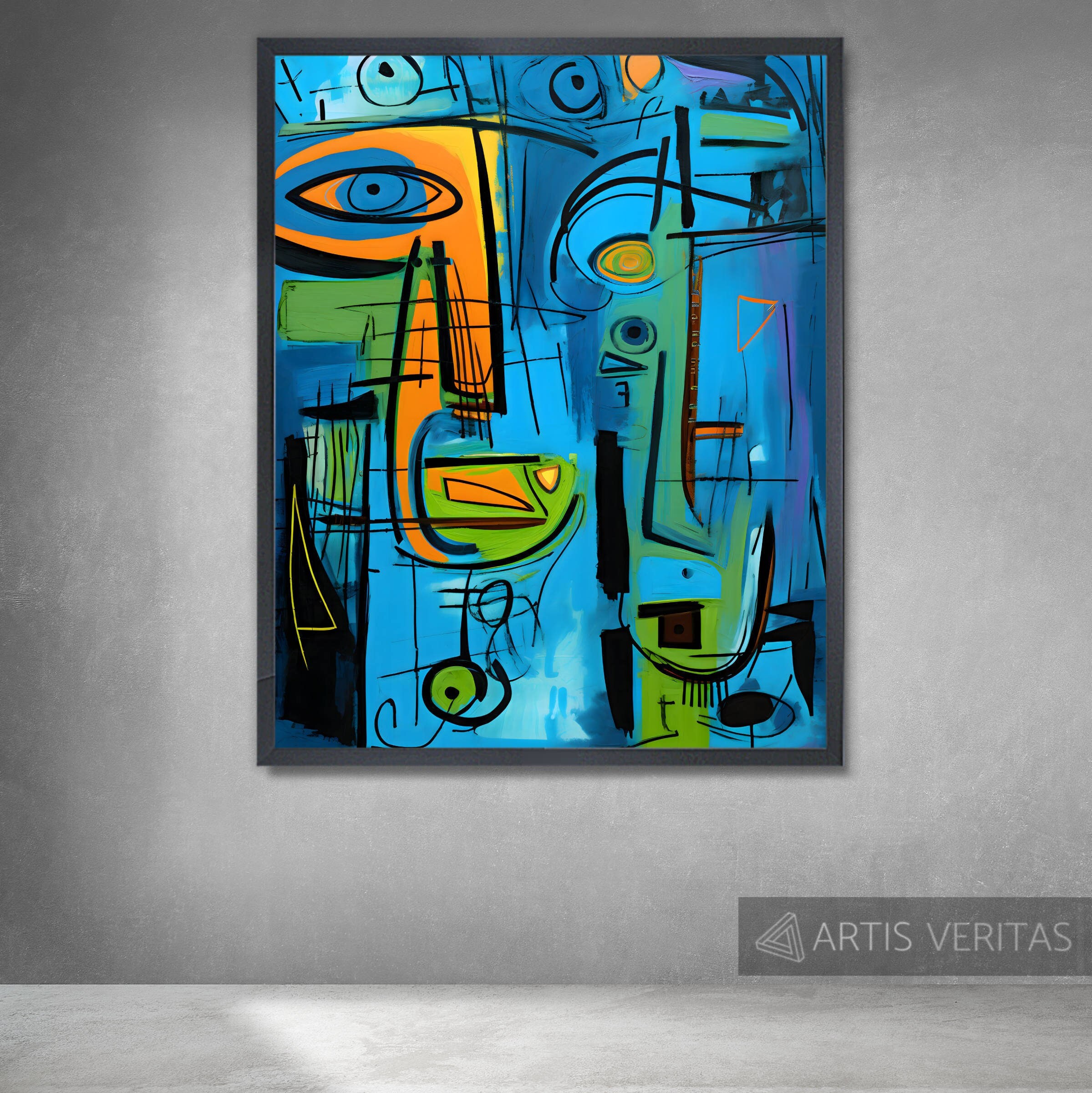 Abstract Cubism Portrait Modern Art Wall Art Gift Printable Digital ...