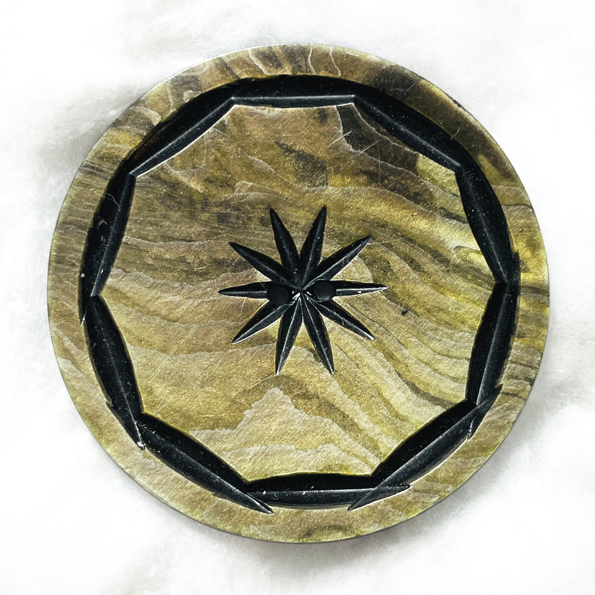 A Starburst Celluloid Wafer Button - Etsy