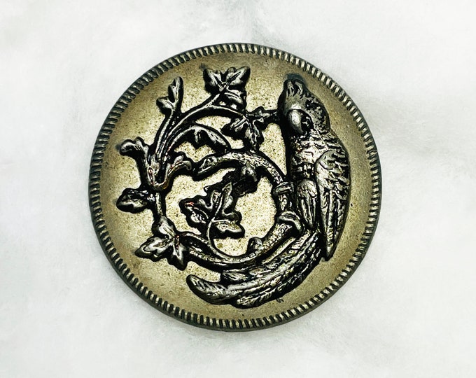 A Pretty Pewter Polly Parrot Button Part II: the Gold Edition - Etsy