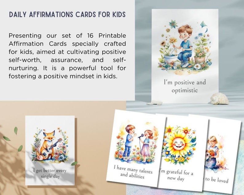 Affirmation Cards for Kids Printable Kids Positive - Etsy